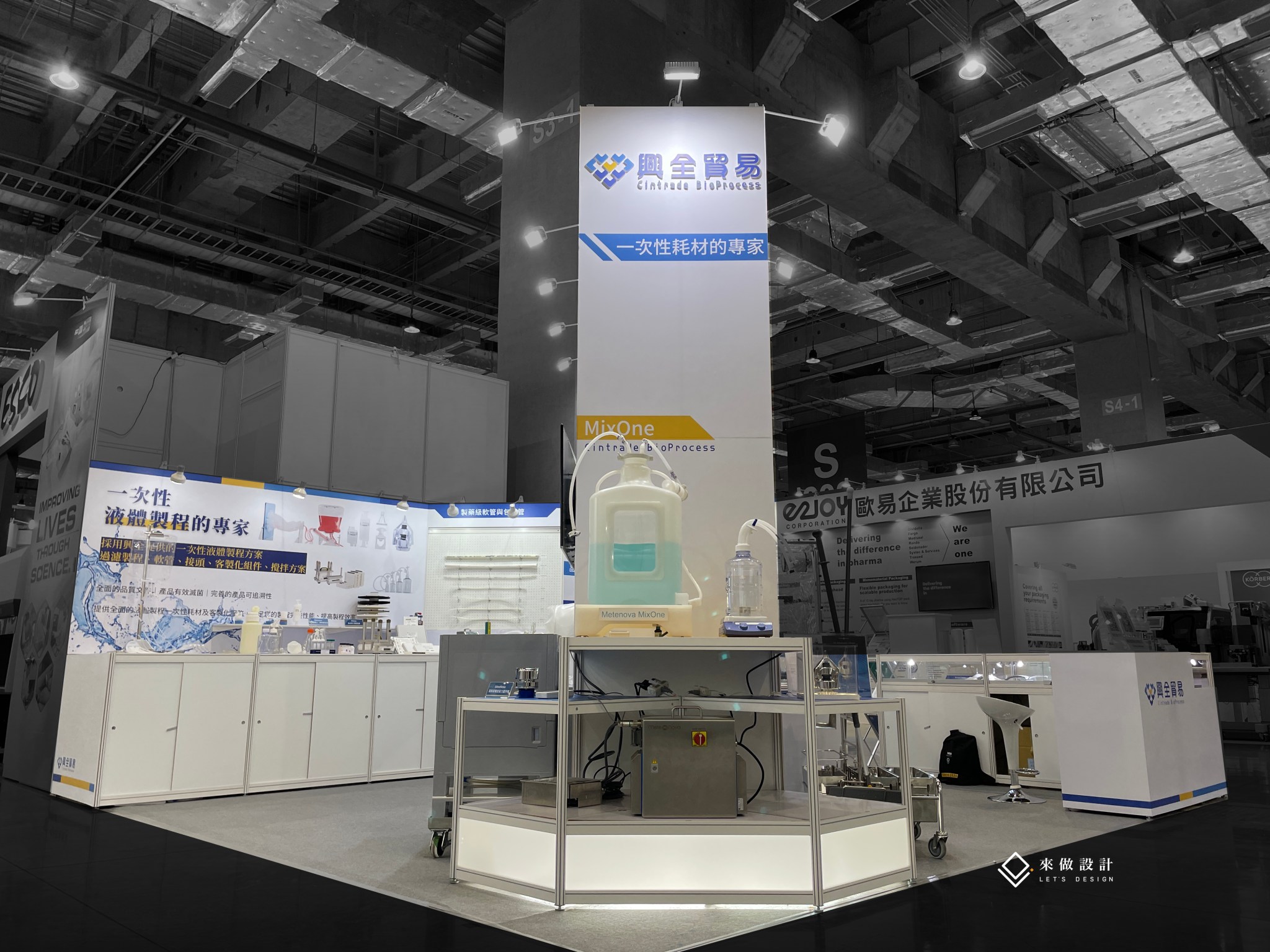BioAsia Taiwan 亞洲生技展｜三主題展區 × 4M 挑高 × 科學展示 – 來做設計