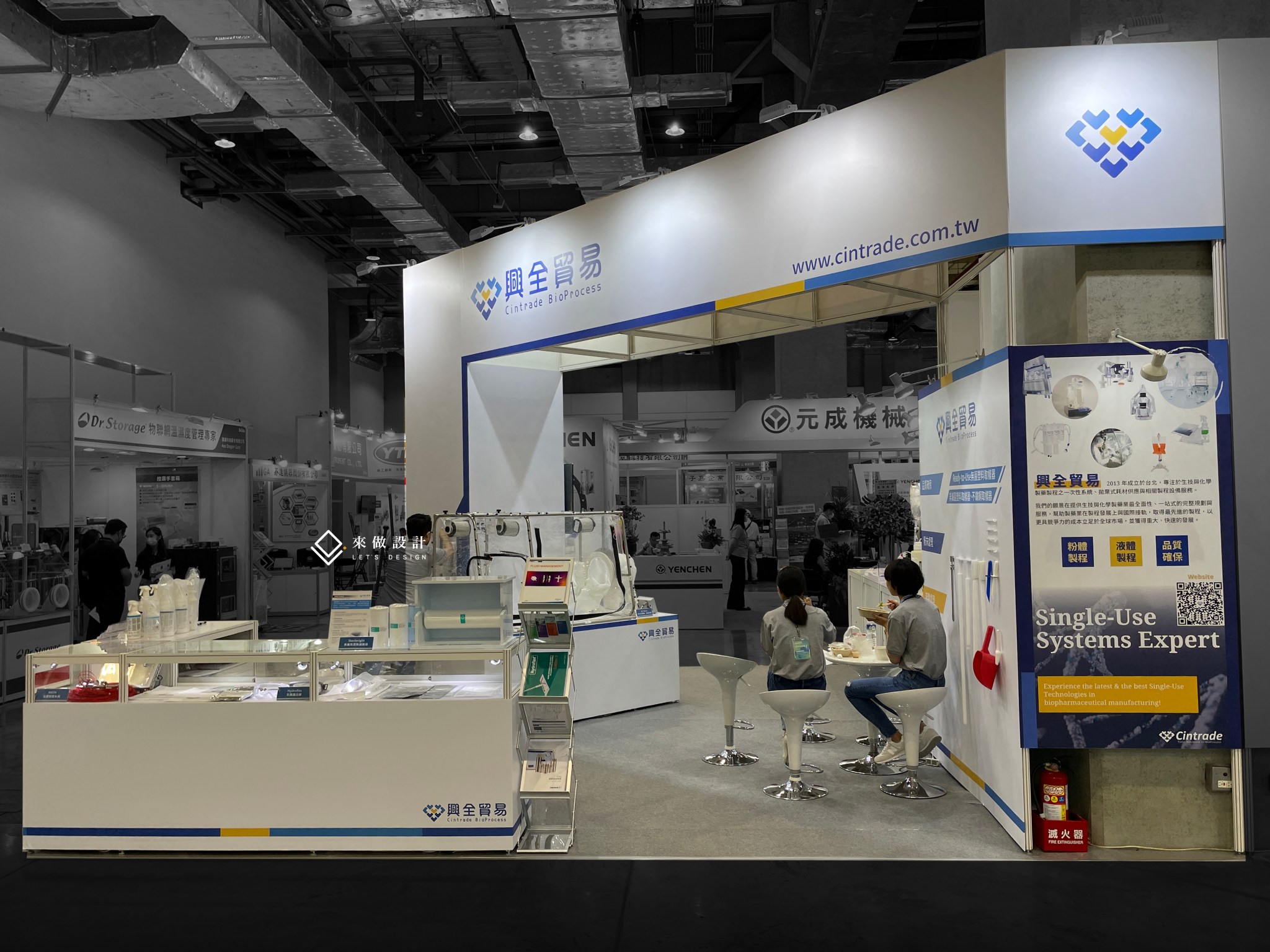 BioAsia Taiwan 亞洲生技展｜三主題展區 × 4M 挑高 × 科學展示 – 來做設計